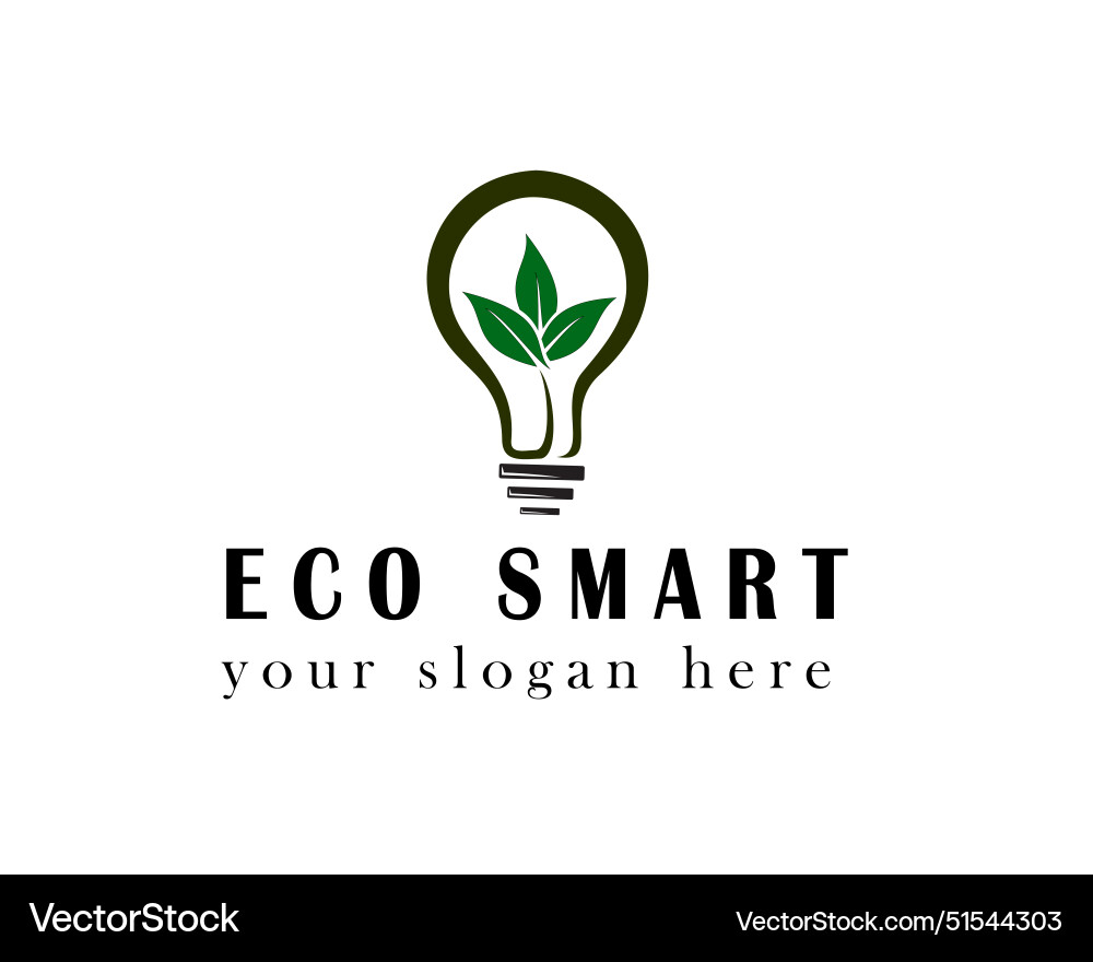 Creative smart leaf logo Royalty Free Vector Image