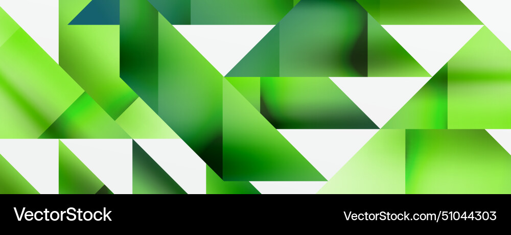Green triangle pattern on white background Vector Image