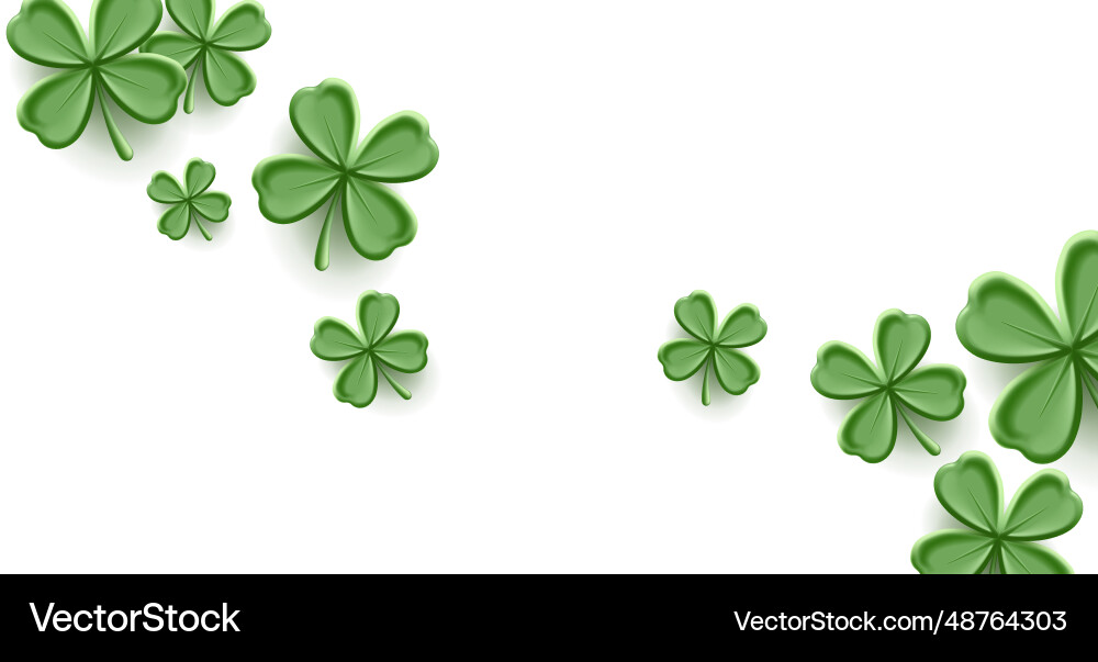 Grüner Klee 3d Cartoon Digital Render Lizenzfreier Vektor