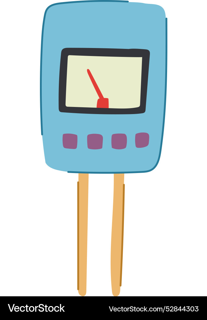 Measurement ph meter cartoon Royalty Free Vector Image