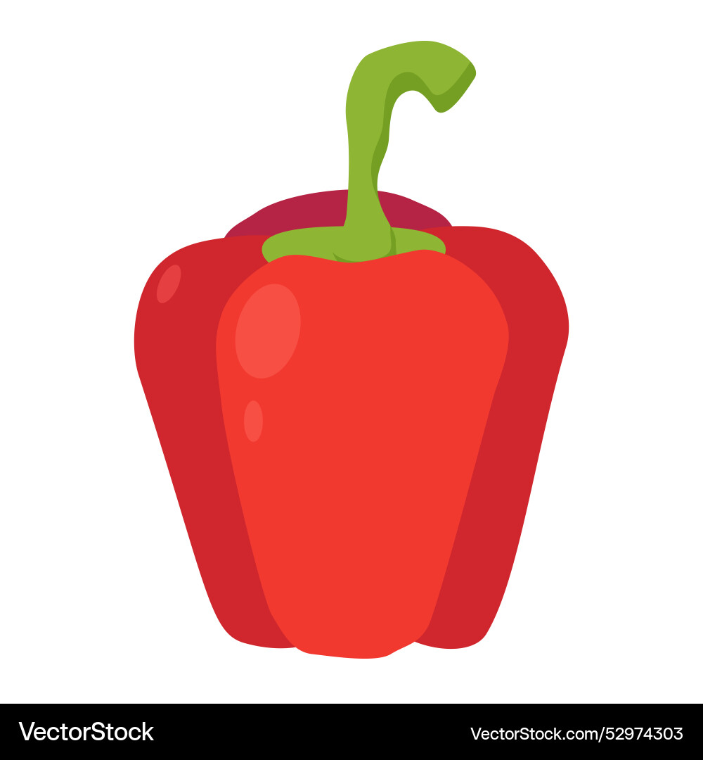 Red bell pepper Royalty Free Vector Image - VectorStock
