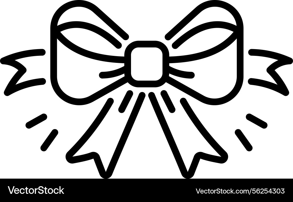 Ribbon bow Royalty Free Vector Image - VectorStock