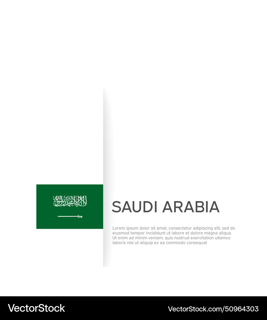 Saudi arabia flag background state patriotic Vector Image