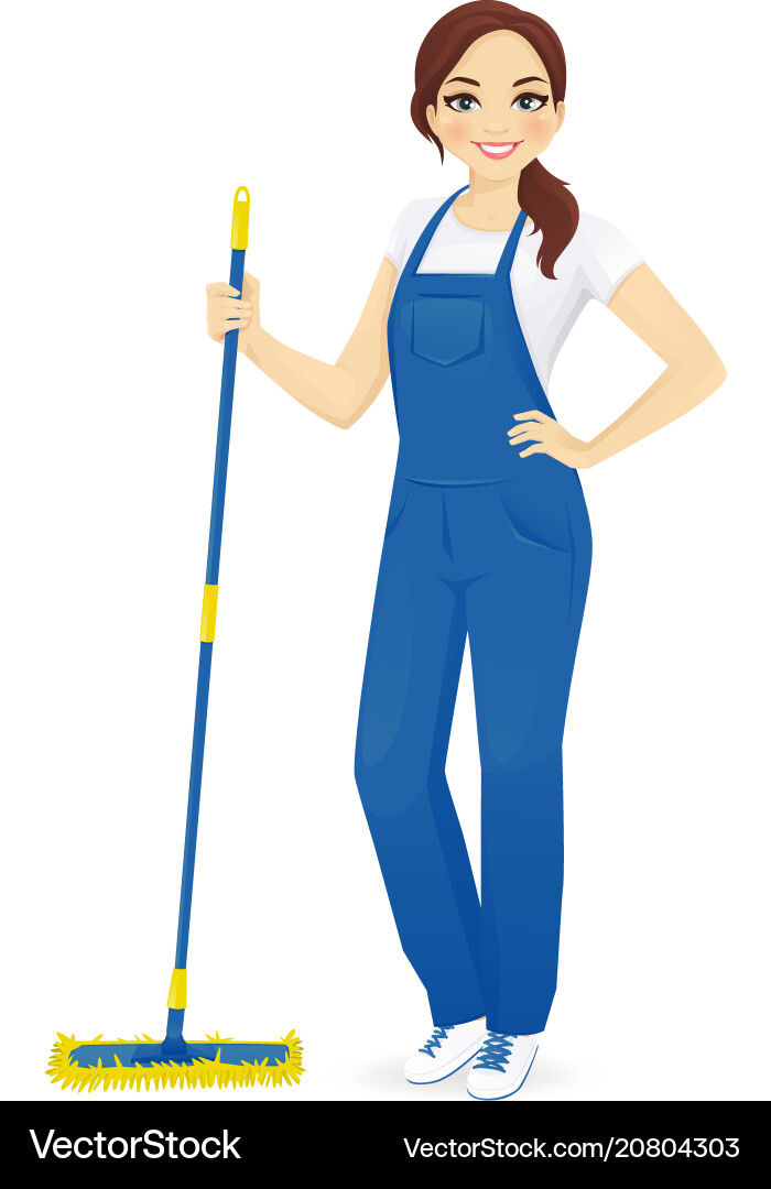 Woman cleaner Royalty Free Vector Image - VectorStock