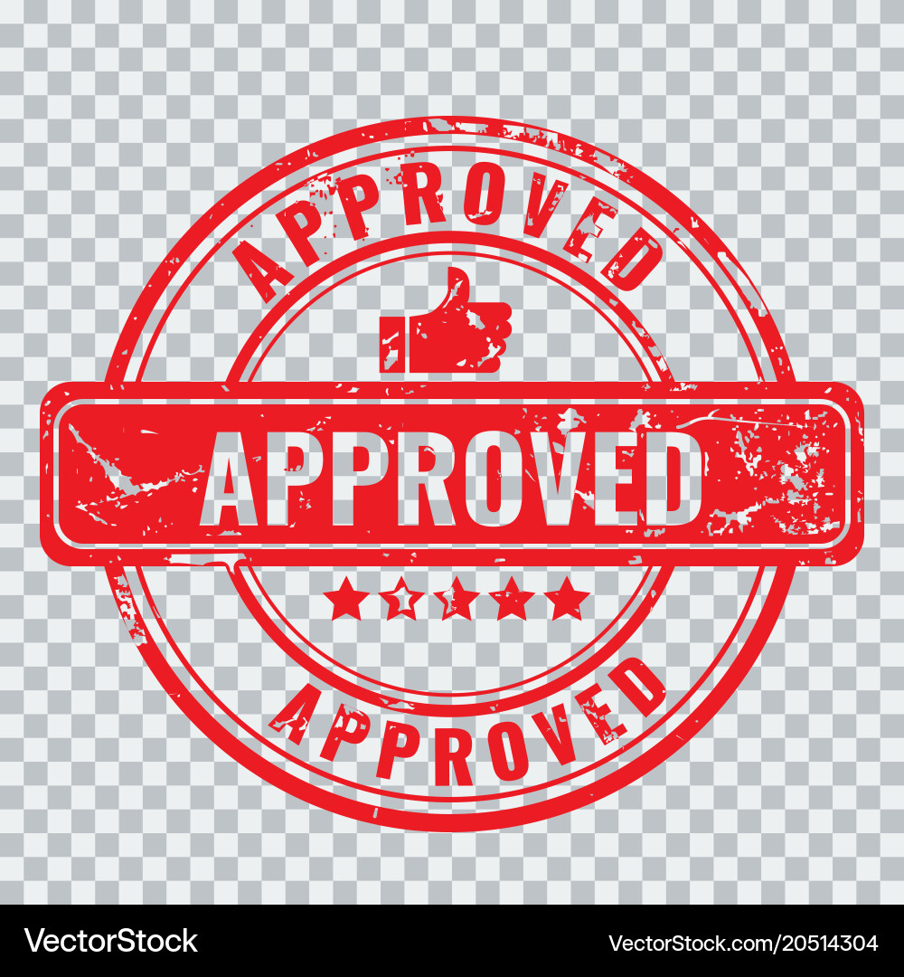 Approved stamp with old vintage grunge effect Vector Image