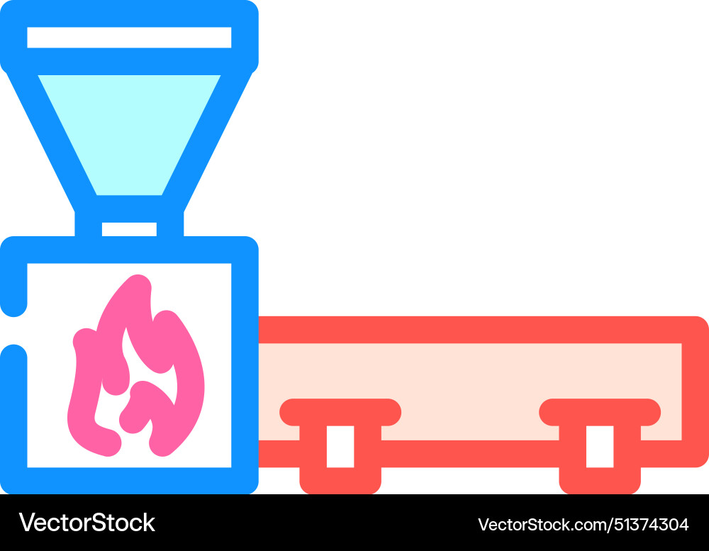 Drying wood pellets color icon Royalty Free Vector Image