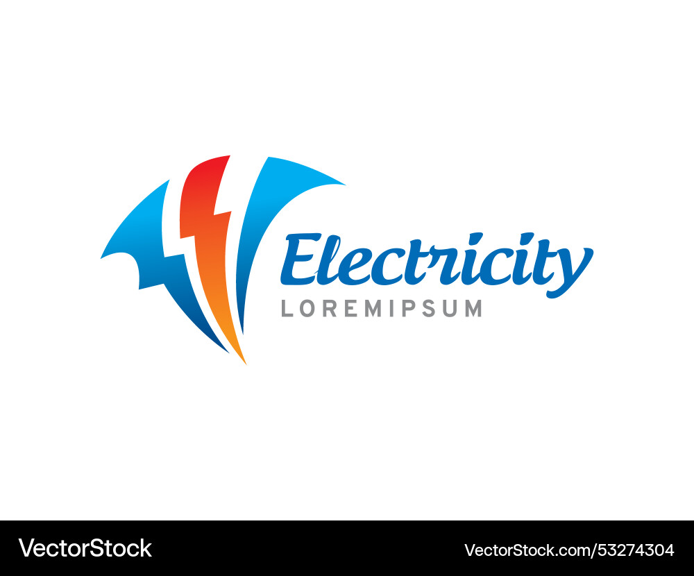 Electricity logo symbol or icon template Vector Image