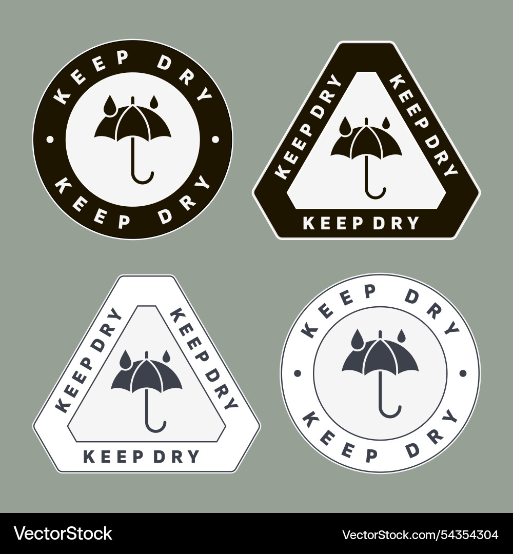 Keep dry protect from moisture packaging symbol Vector Image