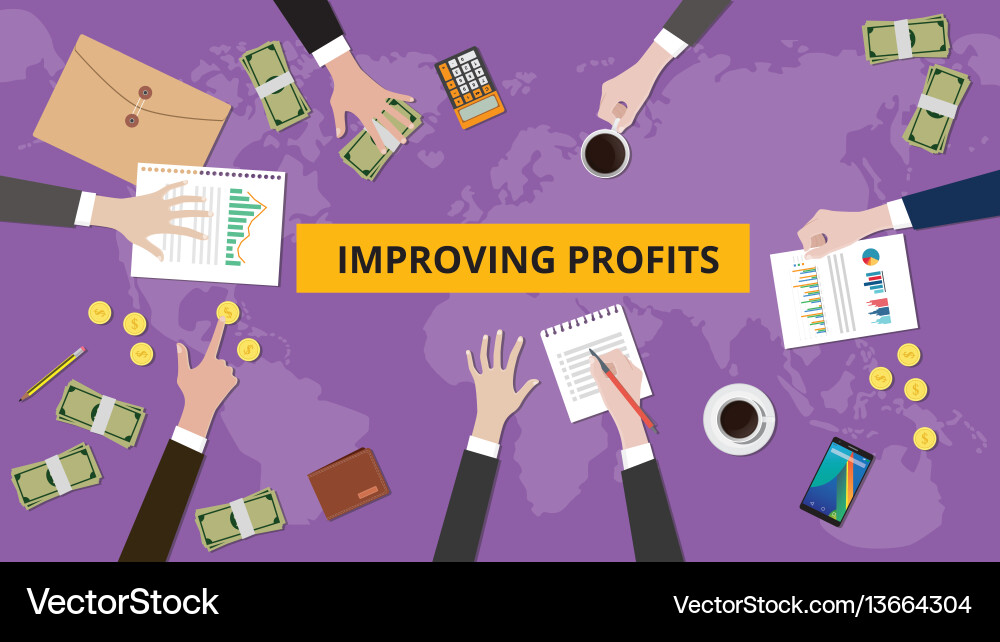 Profit Improvement Strategy Royalty Free Vector Image