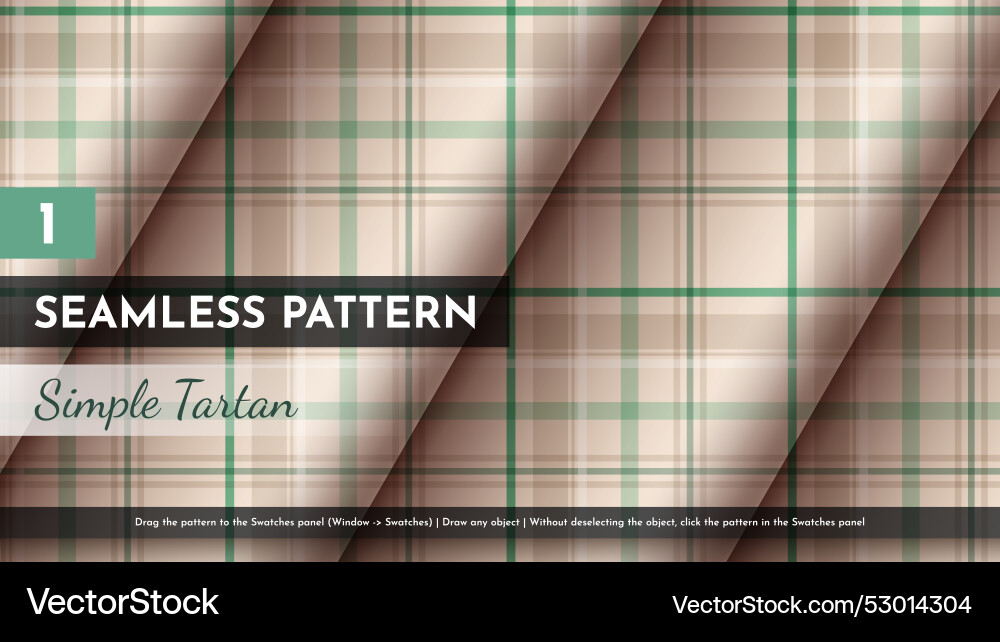 Seamless simple tartan pattern traditional Vector Image