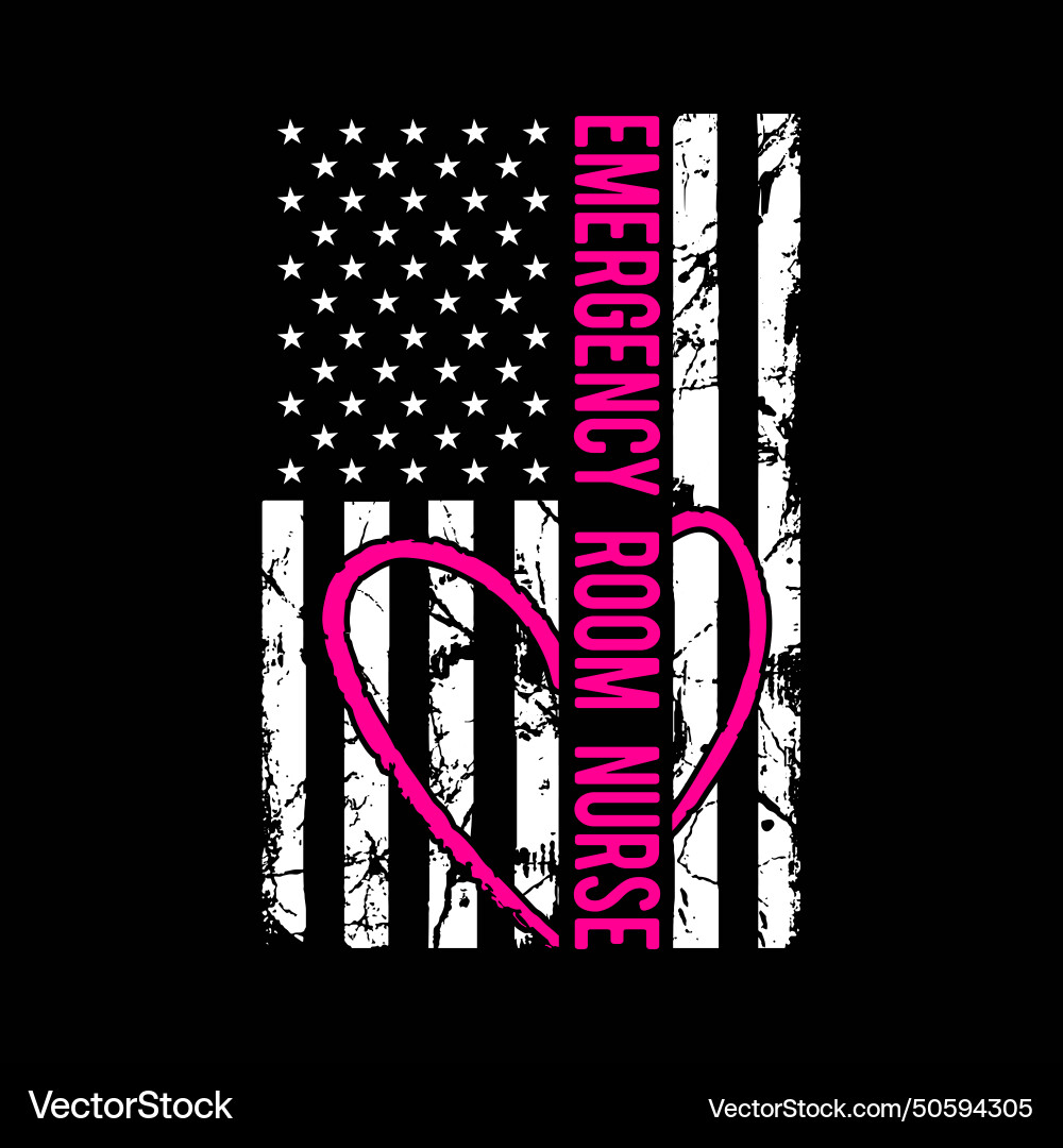 Emergency room nurse flag Royalty Free Vector Image