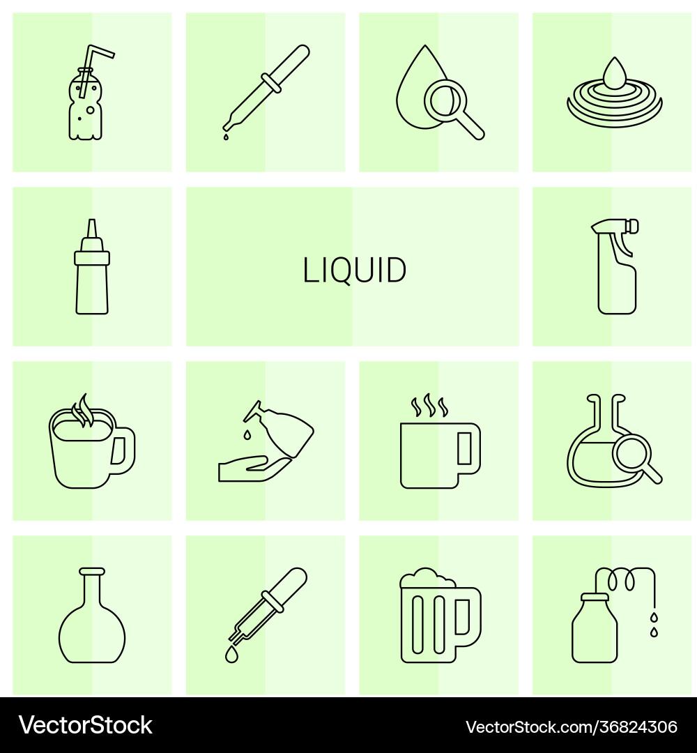 14 liquid icons Royalty Free Vector Image - VectorStock