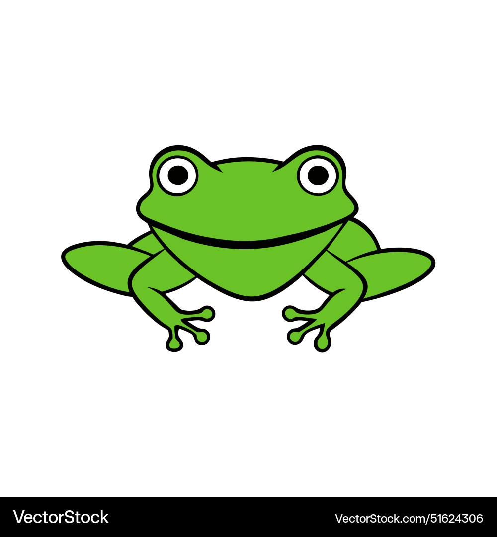 Bullfrog frog flies icon Royalty Free Vector Image