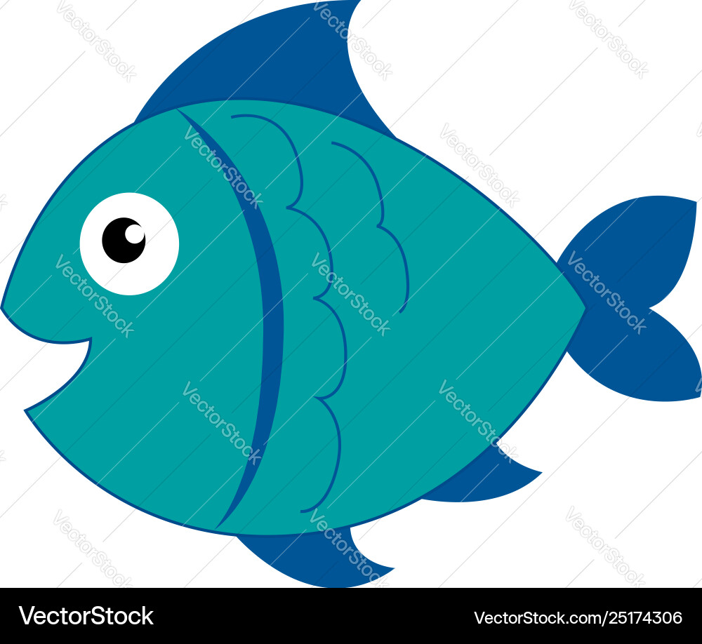 blue and green fish clipart