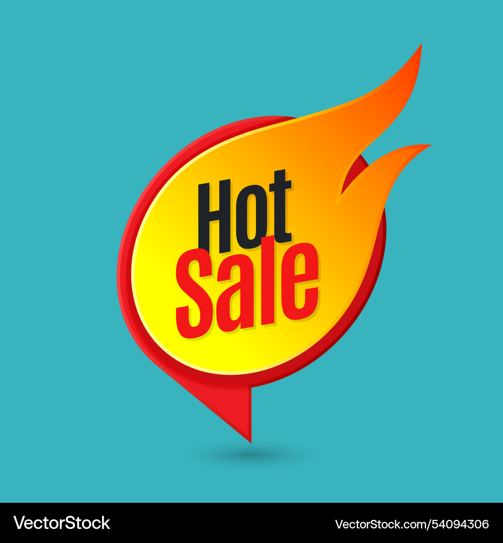 Hot sale promotion tag label template design Vector Image