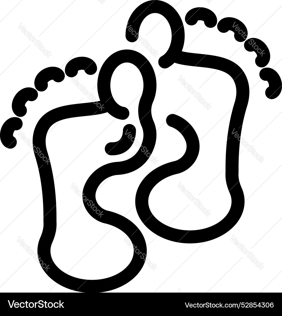 Human feet leaving footprints while walking Vector Image