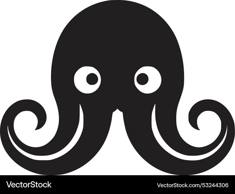 Octopus tentacles - minimalist and flat logo Vector Image