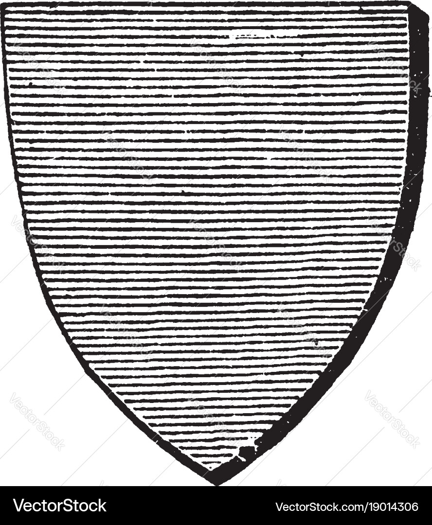 Vintage Azure Shield Engraving Royalty Free Vector Image