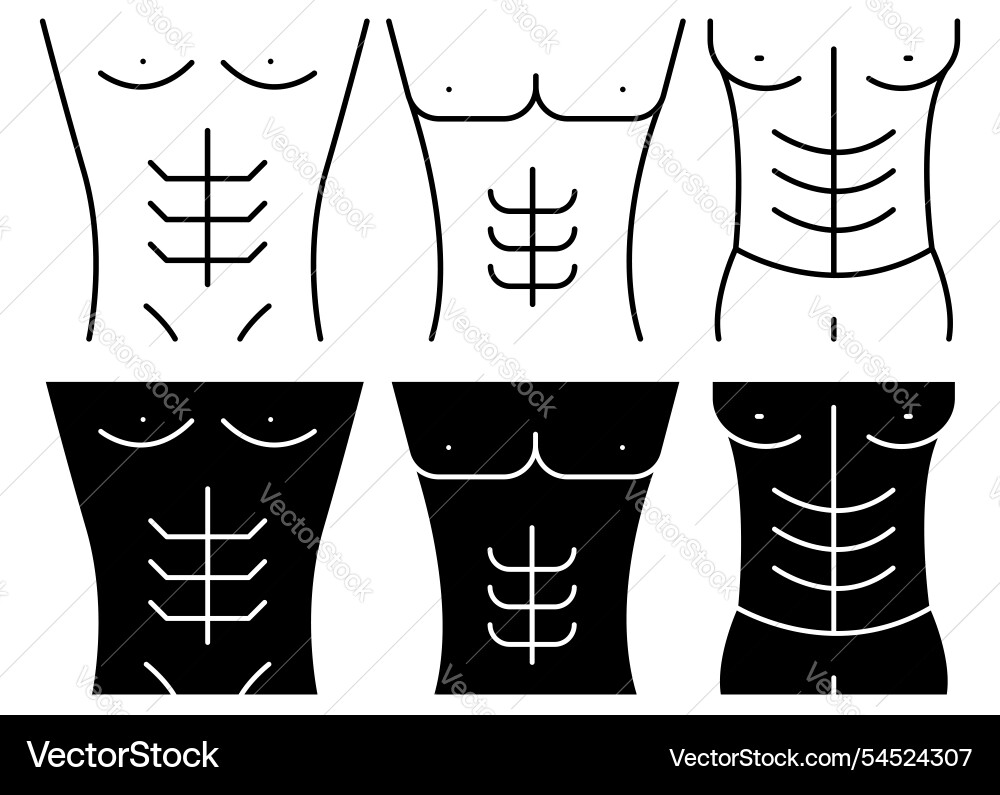 Abs icon Royalty Free Vector Image - VectorStock