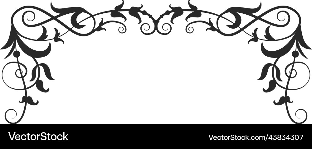 Baroque frame luxury decorative filigree page Vector Image