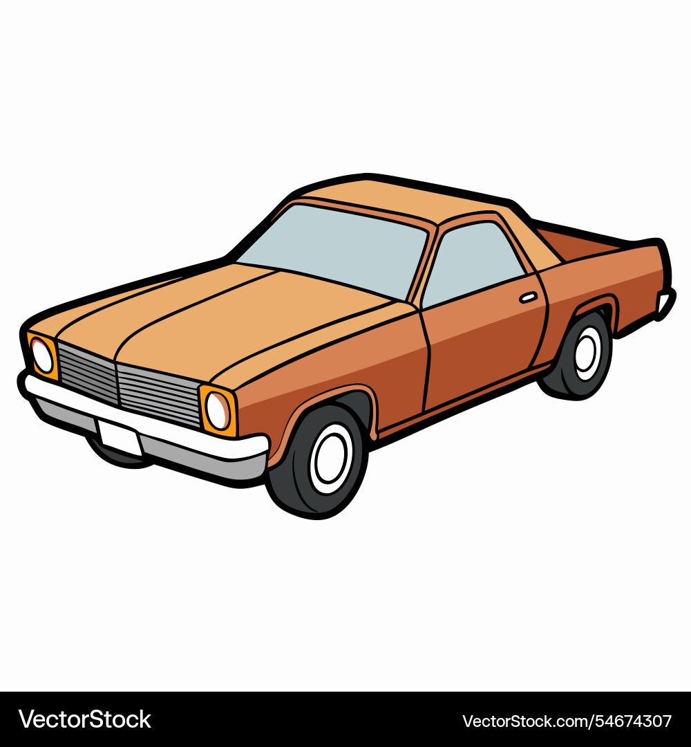 Chevy car flat design Royalty Free Vector Image