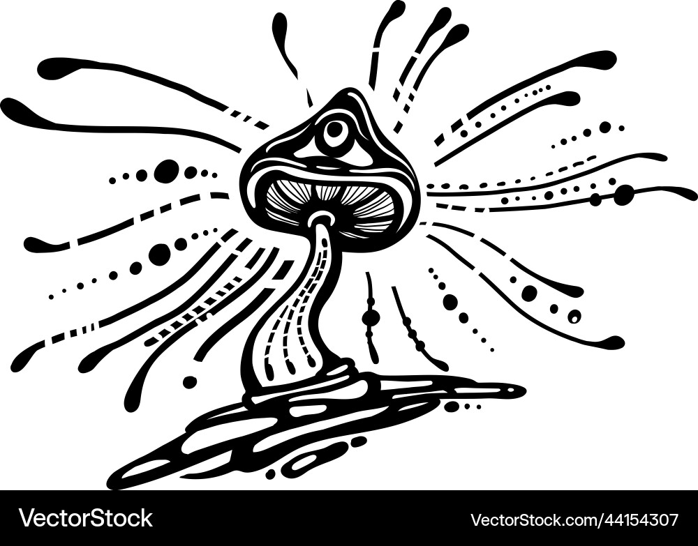 Fantasy magic mushrooms strange fairy tale Vector Image