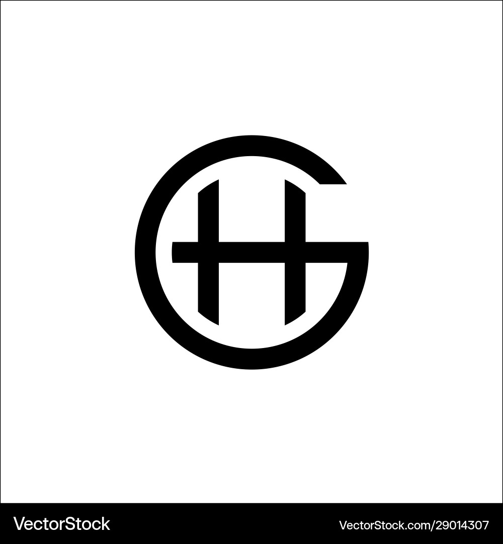 GH Monogram Logo Template Royalty Free Vector Image
