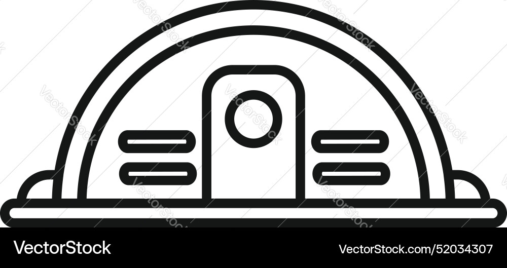 Hangar icon showing building for aircraft storage Vector Image