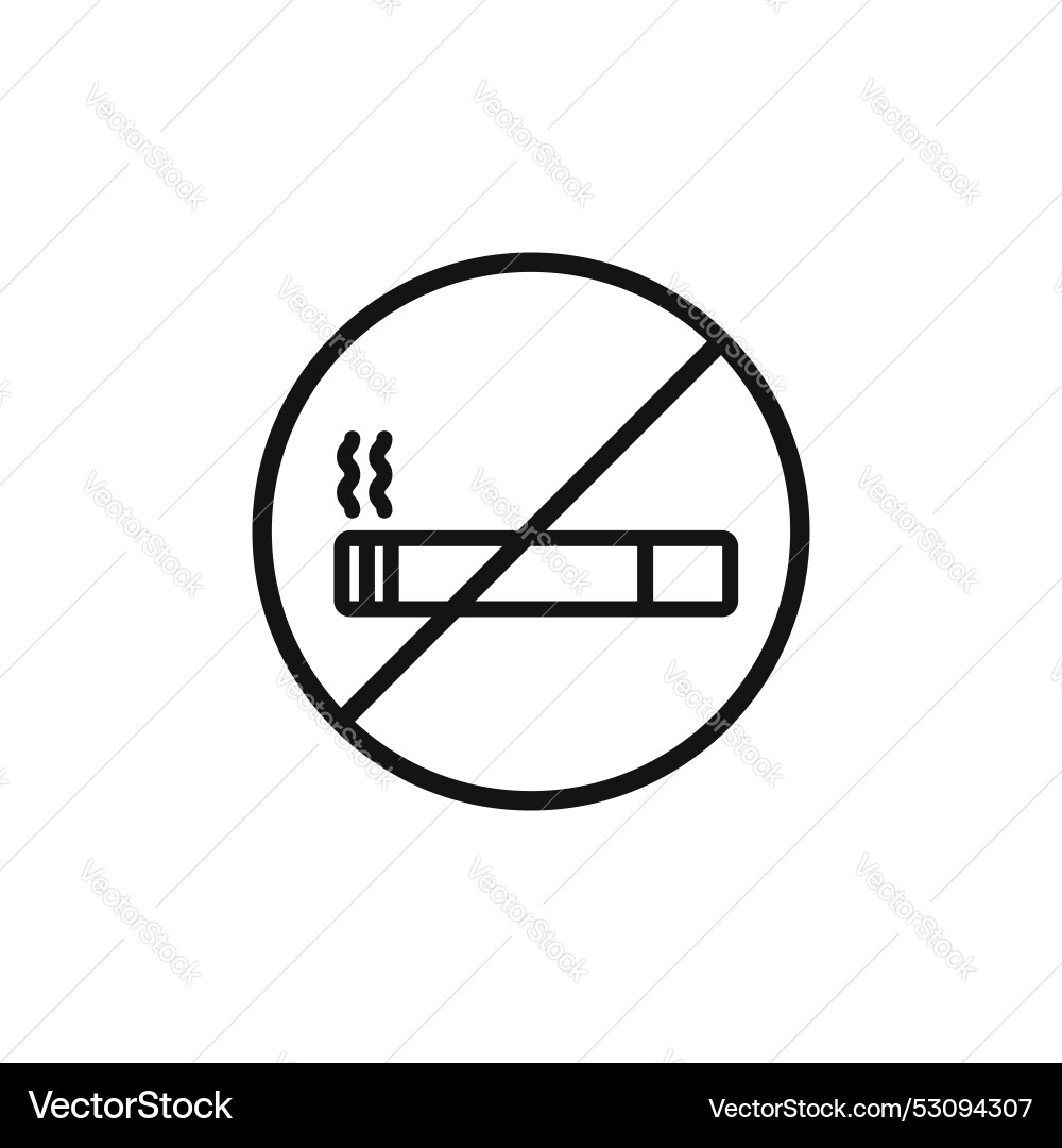 Smoking ban icon isolated on white background Vector Image