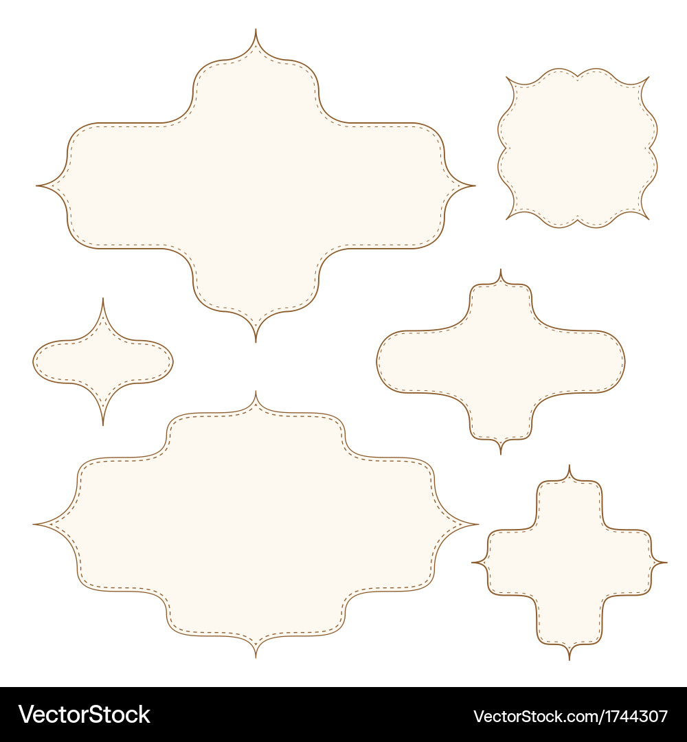 Stitched frames set Royalty Free Vector Image - VectorStock