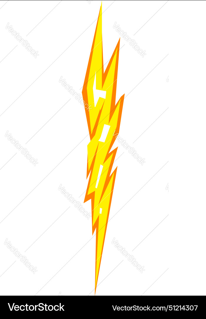Volt yellow bolt icon cartoon charge shock Vector Image