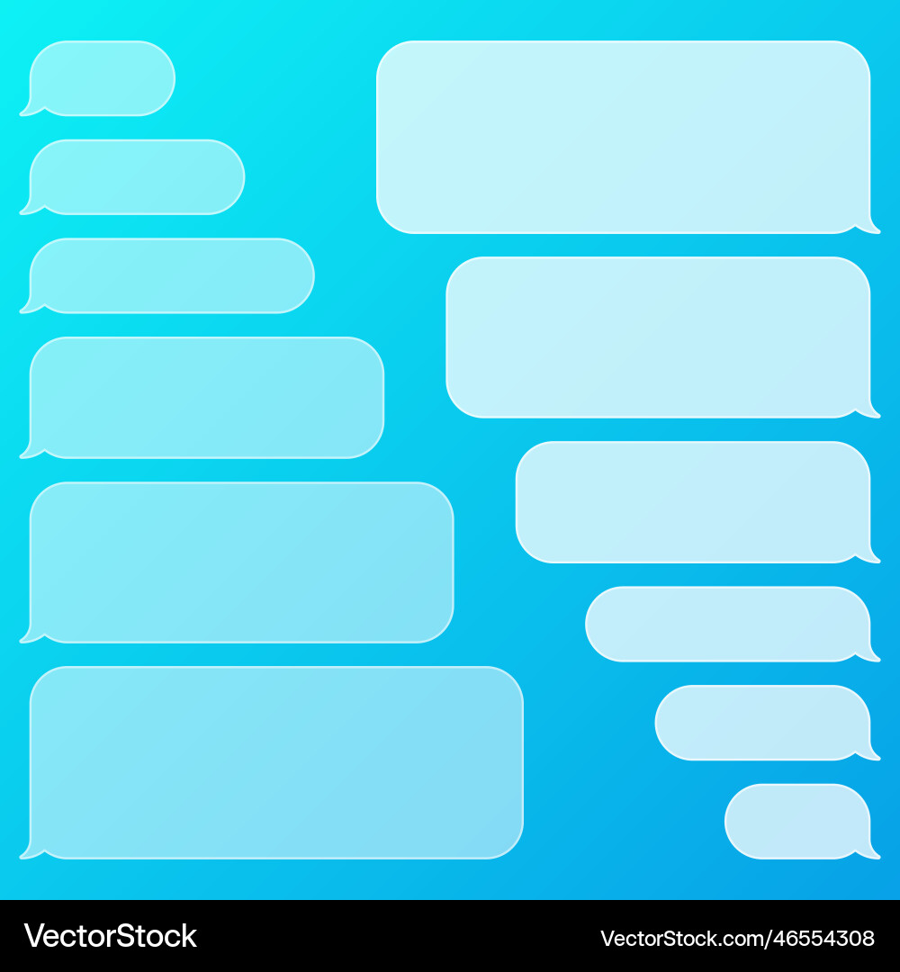 Blank transparent various message bubbles Vector Image