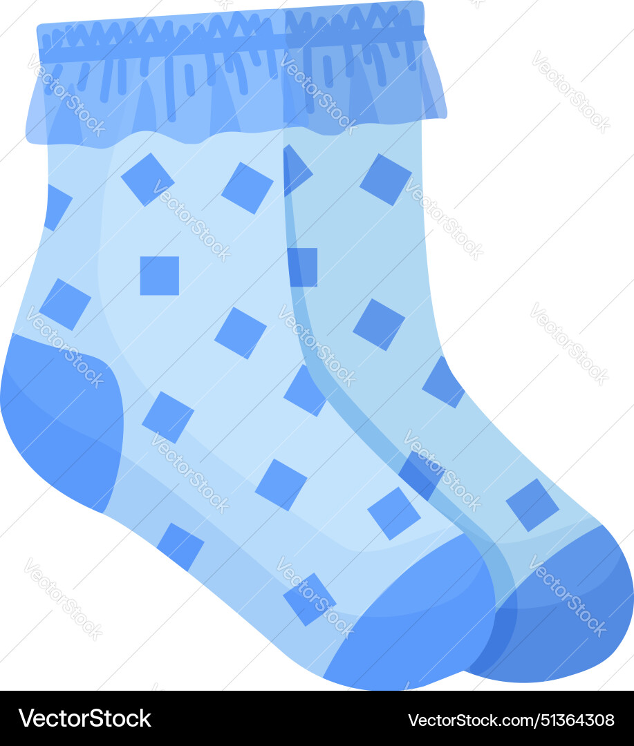 Digital of a pair blue socks Royalty Free Vector Image
