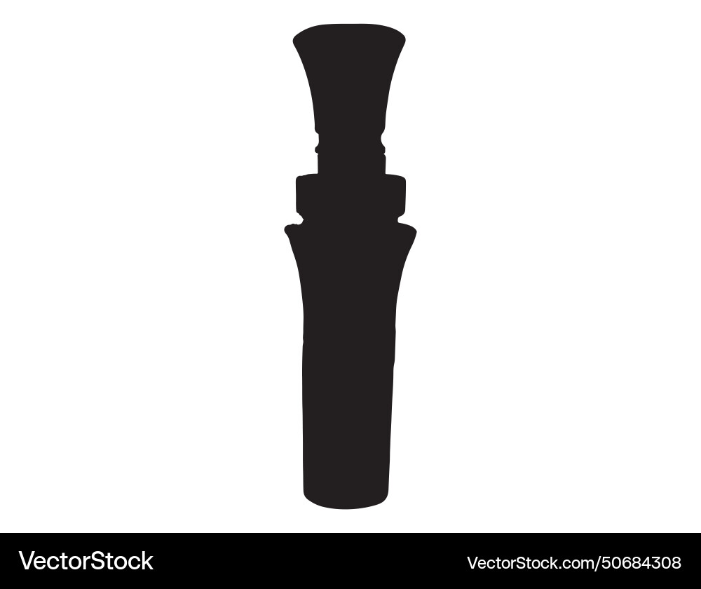 Duck call silhouette art Royalty Free Vector Image