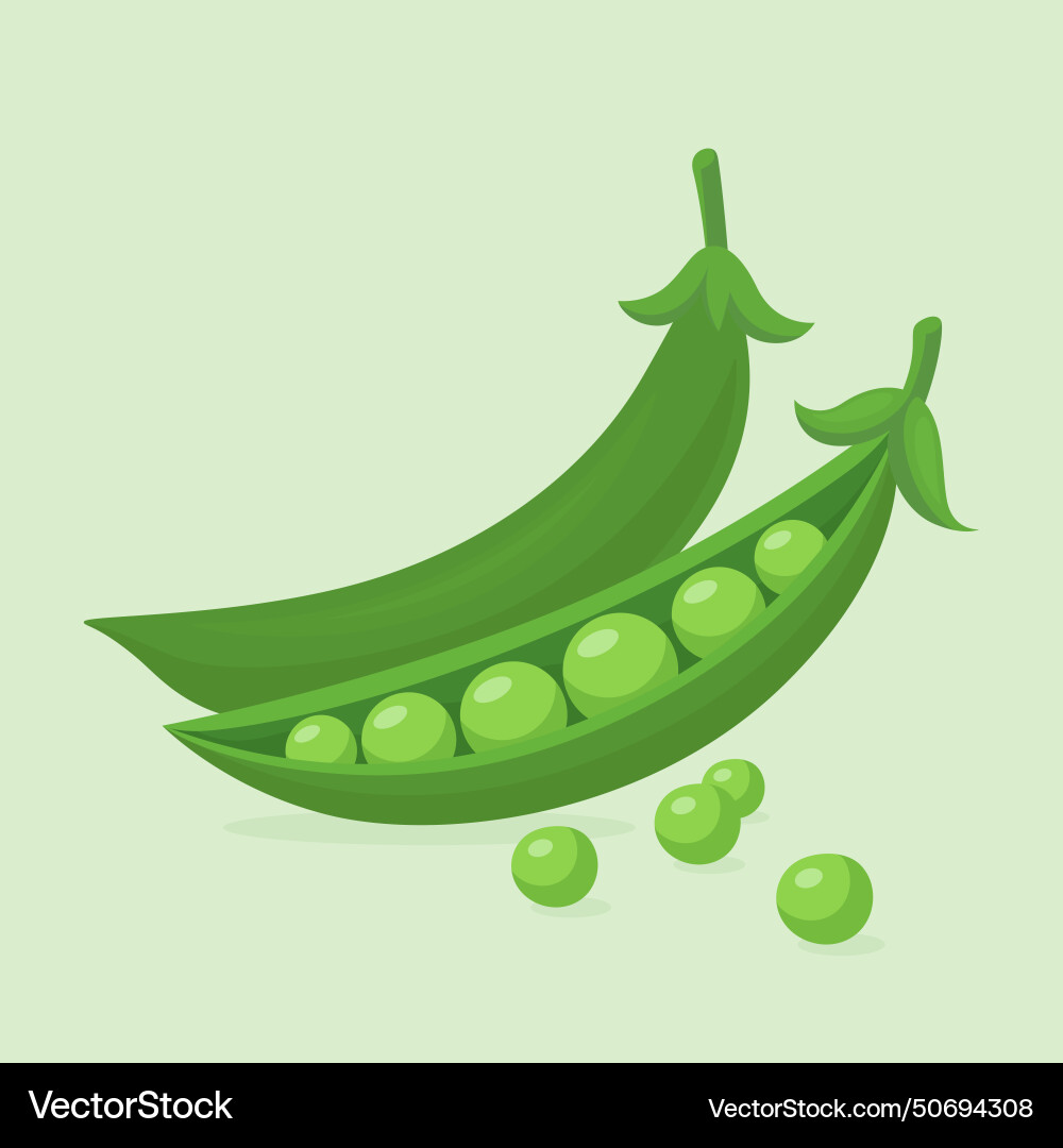 Green pea pod peas design template Royalty Free Vector Image