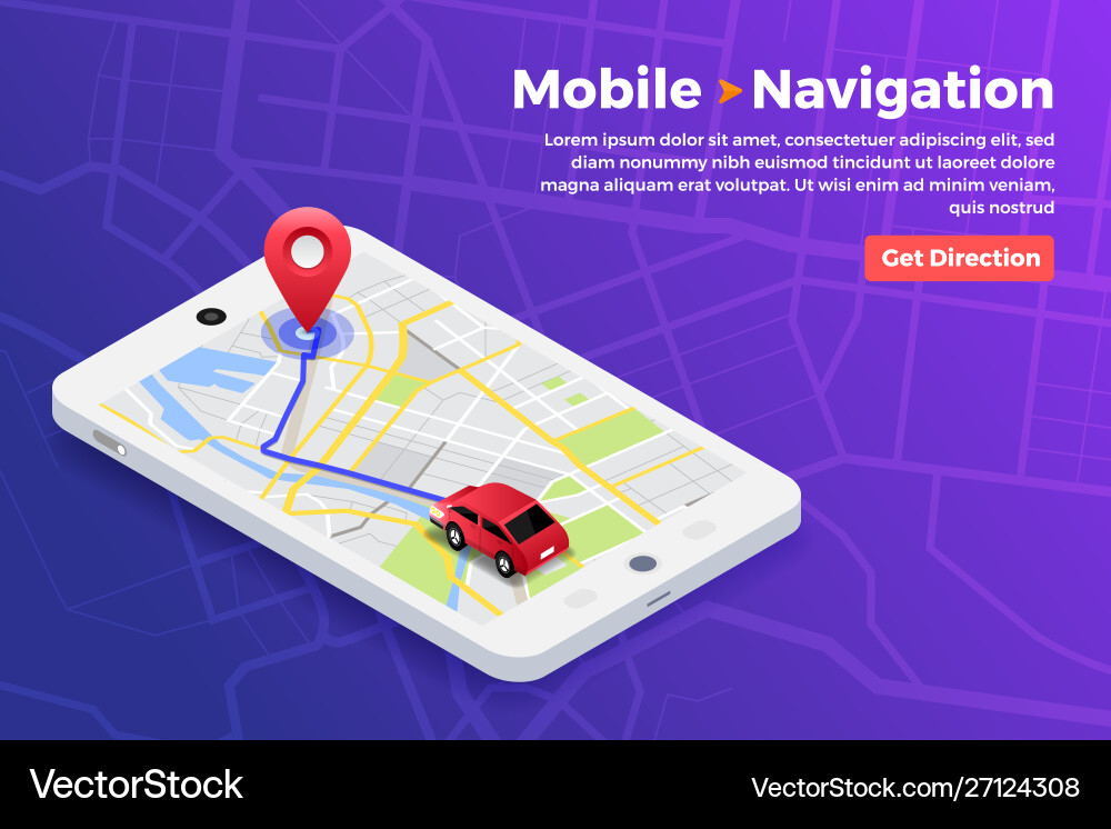 Location navigator concept Royalty Free Vector Image