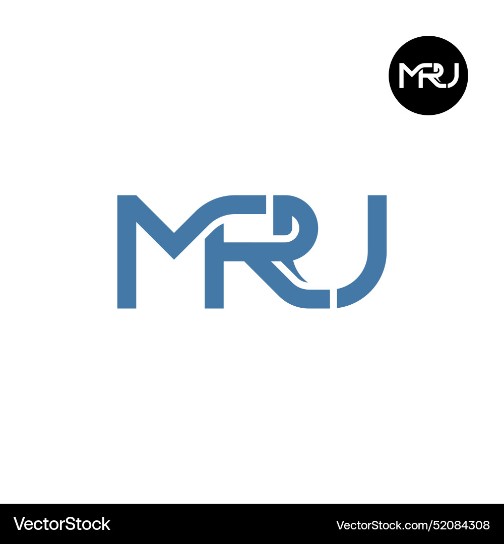 Mru logo letter monogram design Royalty Free Vector Image