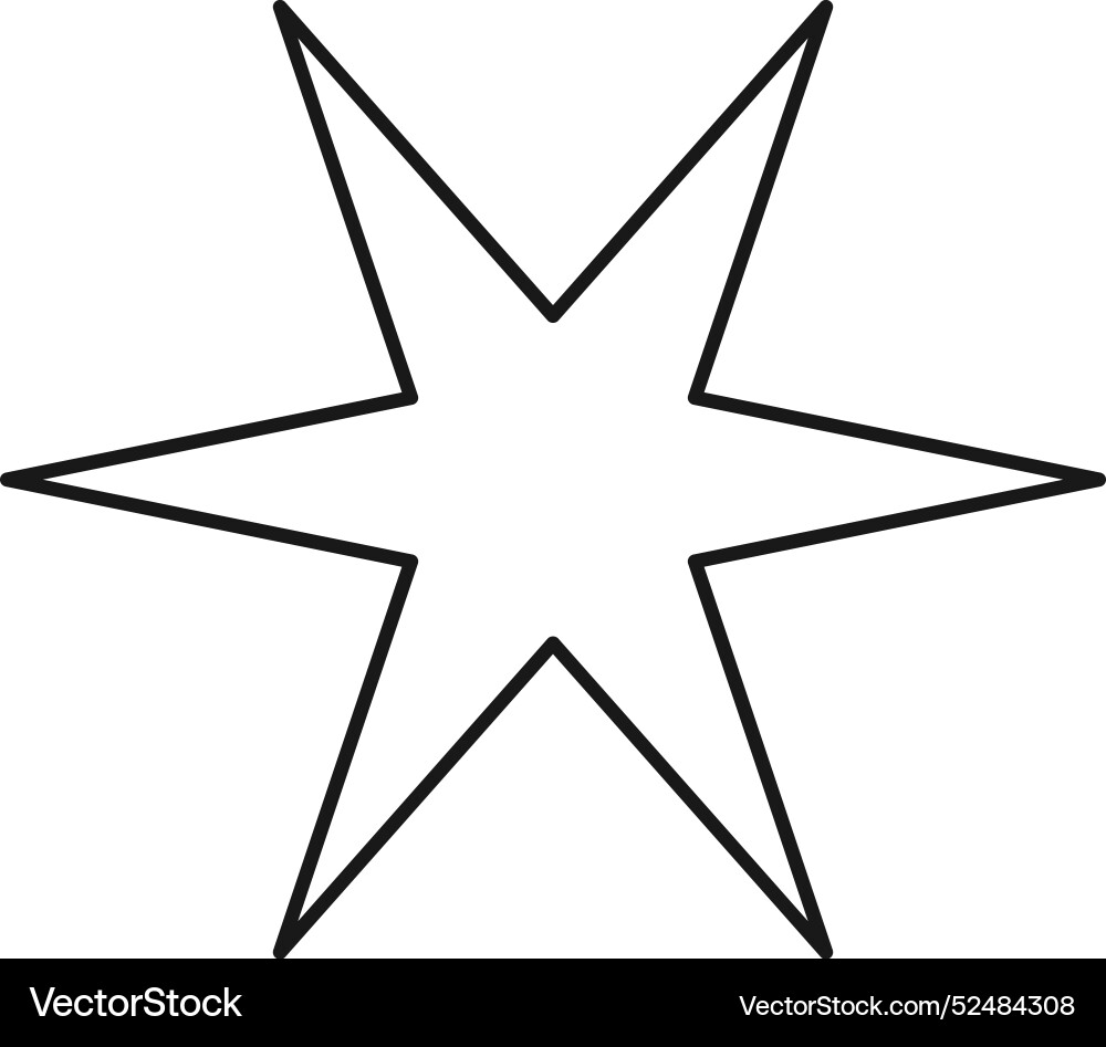 Star geometric lined shape Royalty Free Vector Image