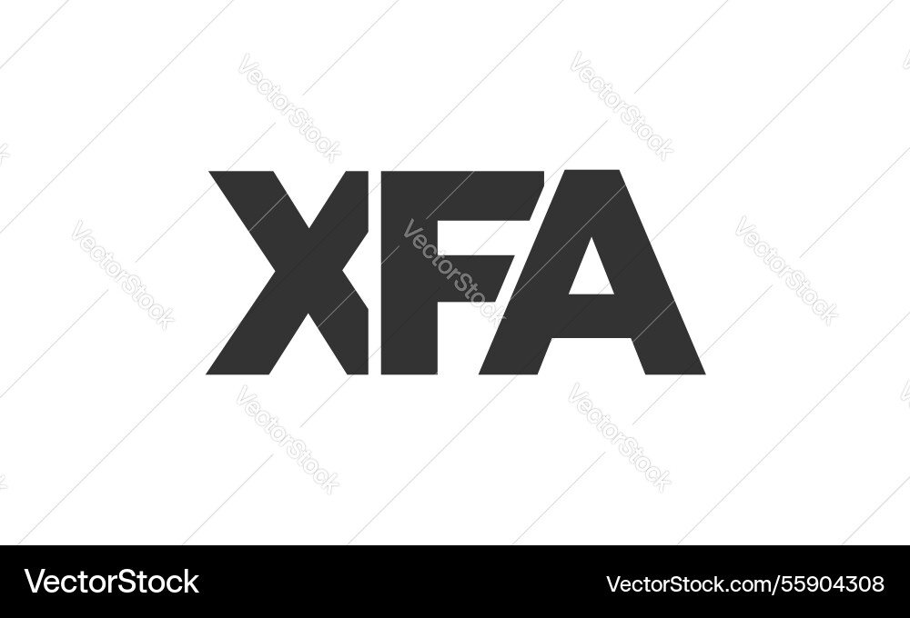 Xfa logo design template with strong and modern Vector Image