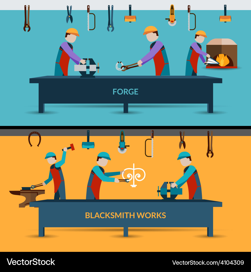 Blacksmith workshop Royalty Free Vector Image - VectorStock