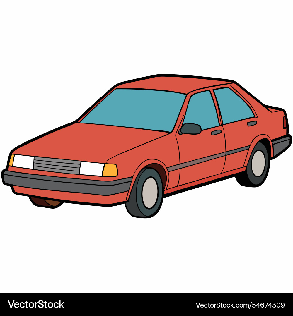 Chevy car flat design Royalty Free Vector Image