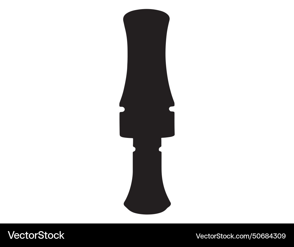 Duck call silhouette art Royalty Free Vector Image