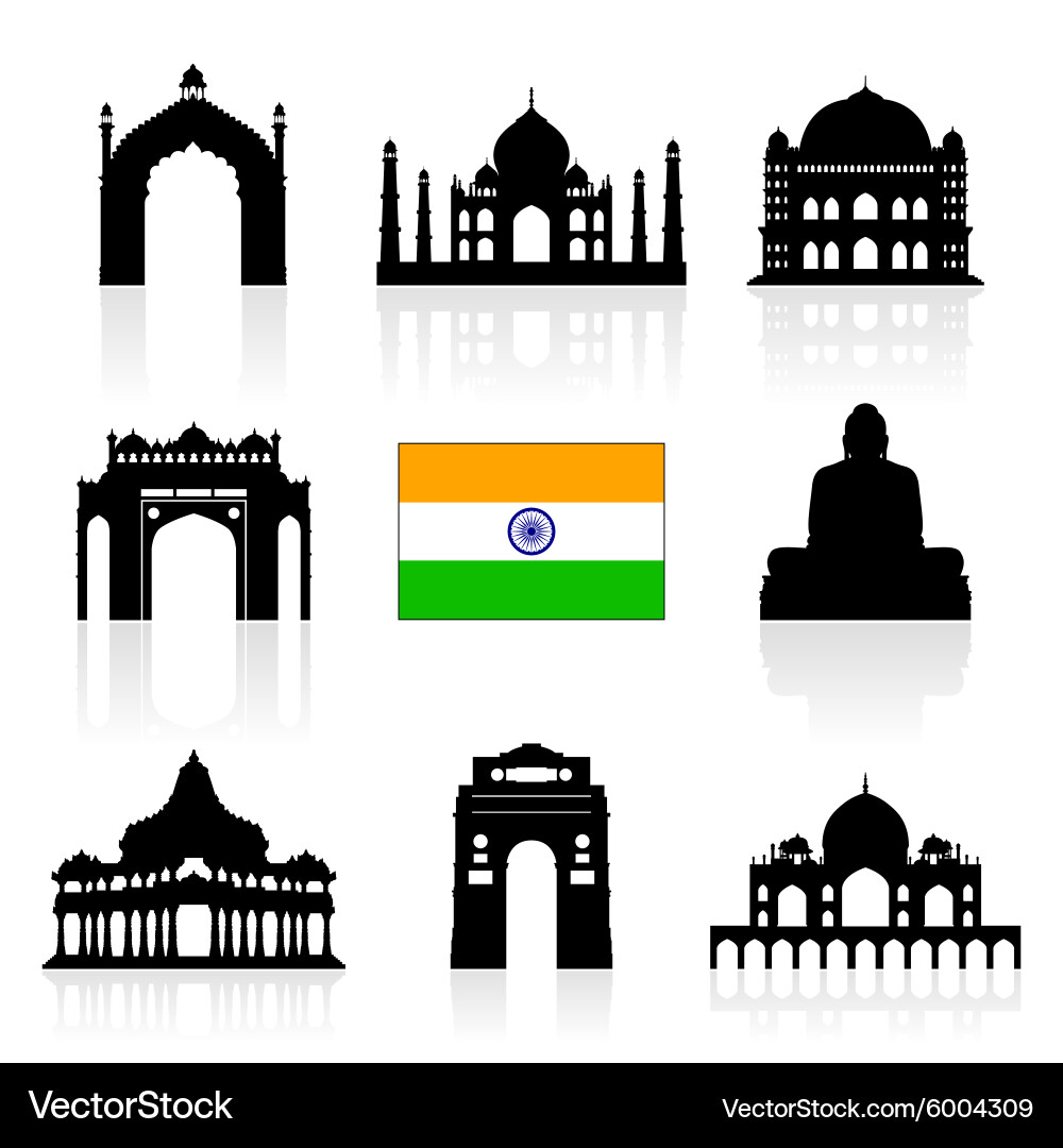 India travel icon Royalty Free Vector Image - VectorStock