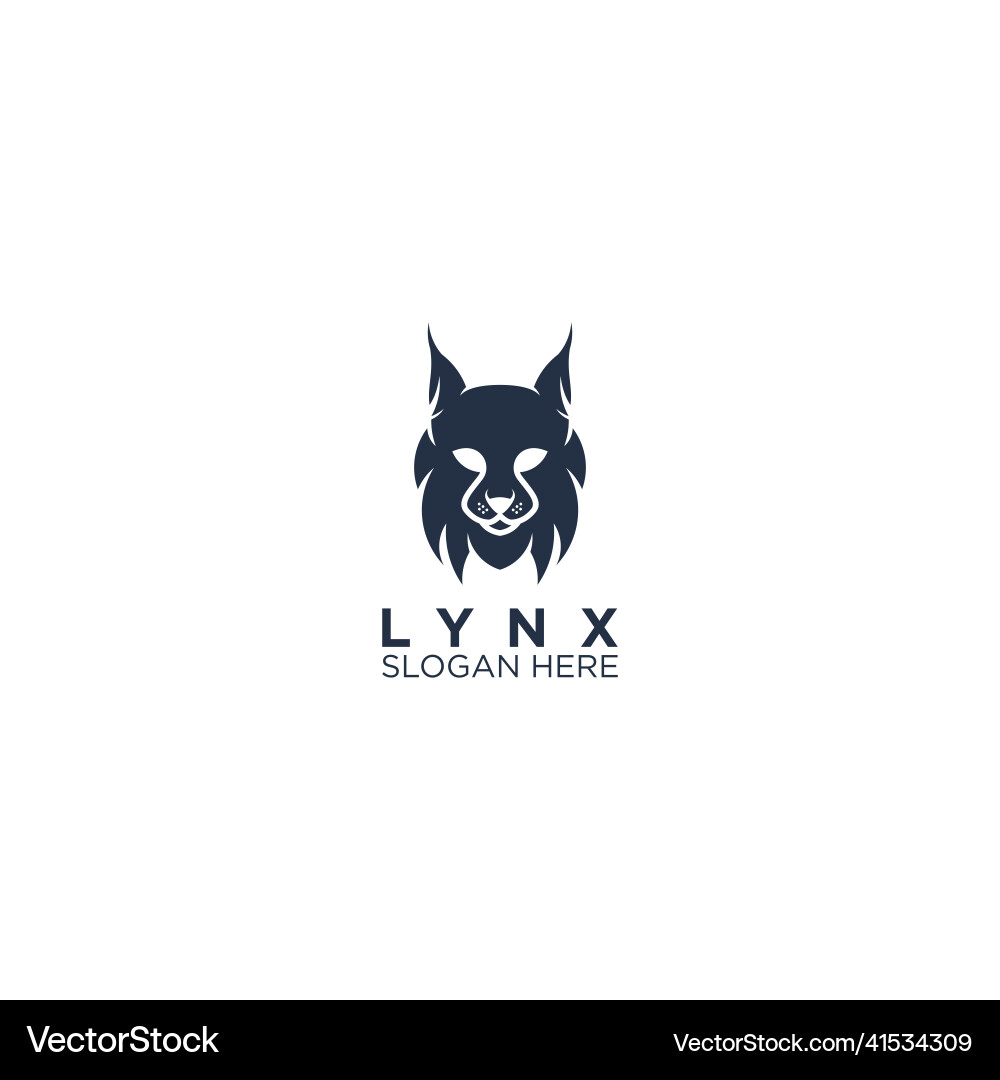 Lynx Head Logo Design Template Lizenzfreies Vektorbild