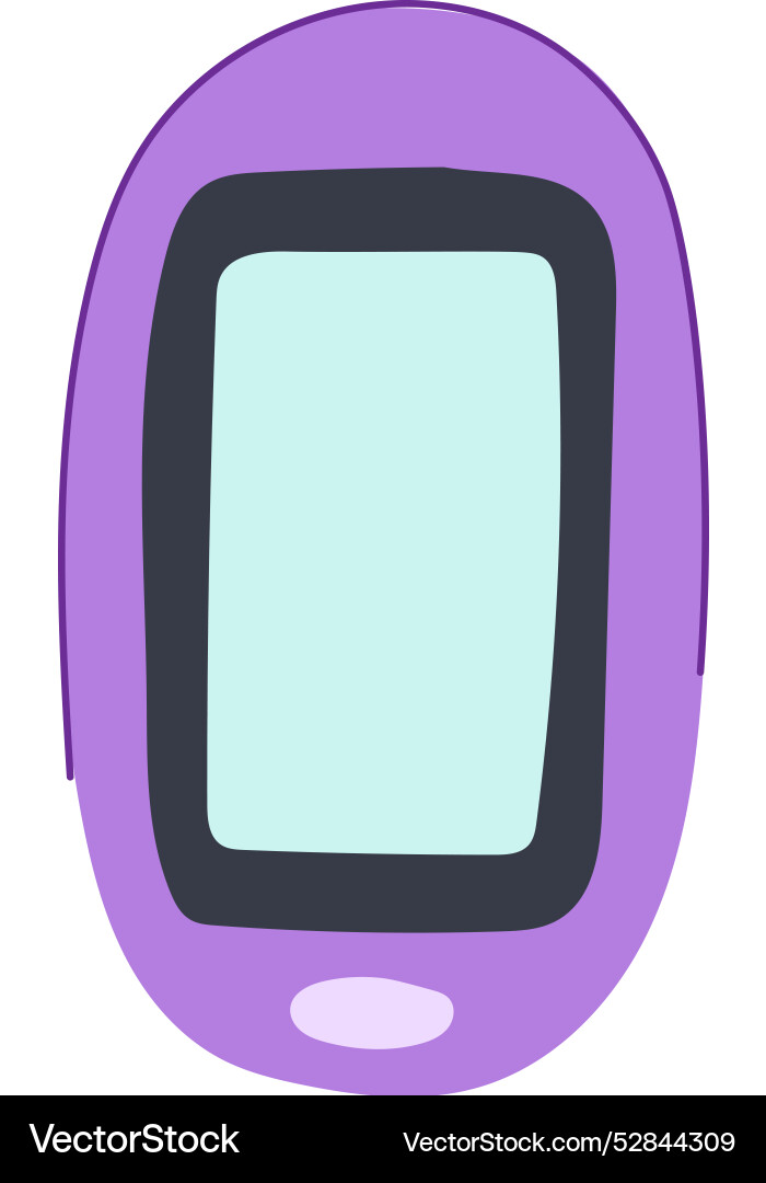 Monitor pulse oximeter cartoon Royalty Free Vector Image