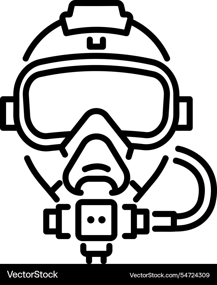 Oxygen mask Royalty Free Vector Image - VectorStock