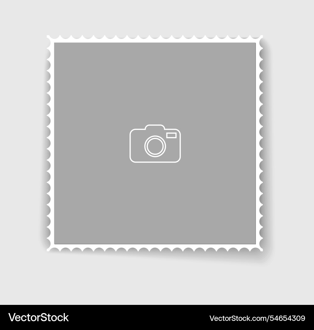 Postage stamp frame empty border template Vector Image