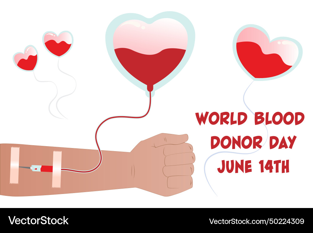 World blood donor day Royalty Free Vector Image