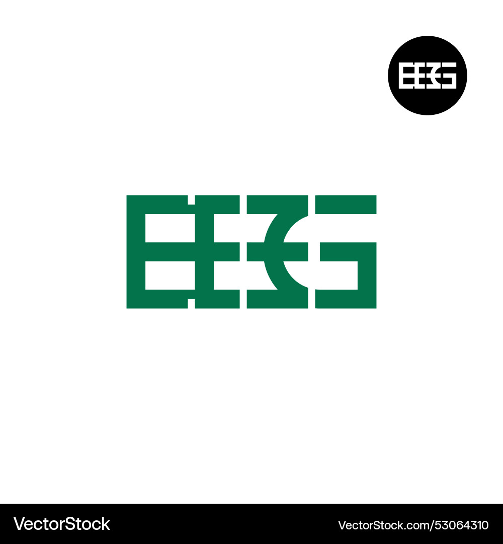 Eeg logo letter monogram design Royalty Free Vector Image