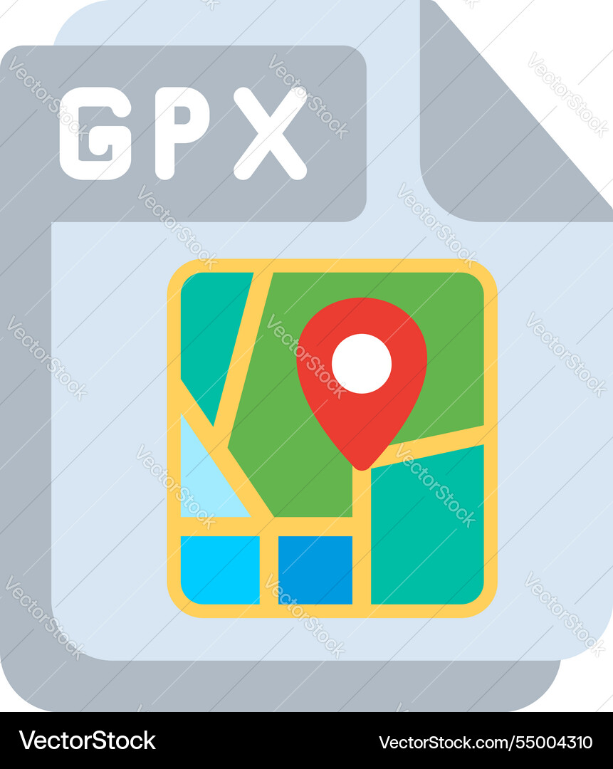 Gpx flat icon design Royalty Free Vector Image